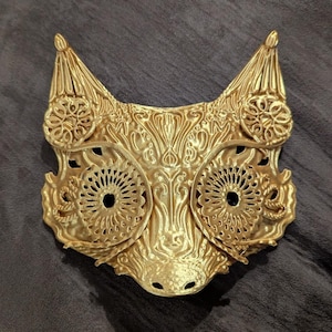 Faux Blind Fox Mask - Victorian Filigree Fox Masquerade - Fae Ball ...