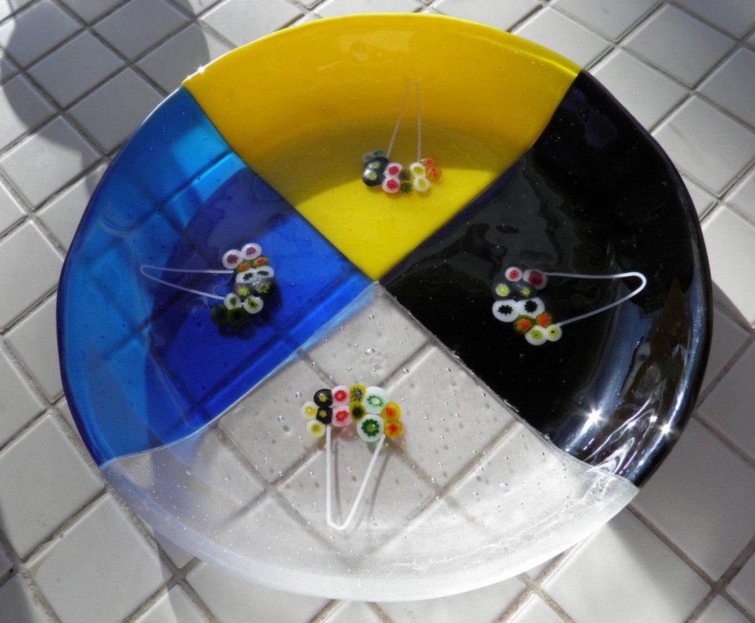 Fused Glass Garland Bowl: Roman Mosaic Reproduction, Millefiori Art - Etsy