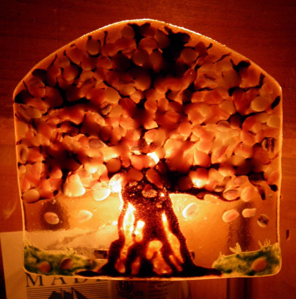 Cherry Blossom tree of Life Hand Painted Mosaic - Etsy