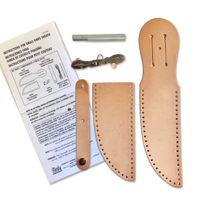 Leather Knife Sheath DIY Kit Make Your Own Case Fit 5 Inch Etsy
