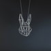 SILVER RABBIT MEDIUM / Silver Pendant and Silver Chain - Etsy