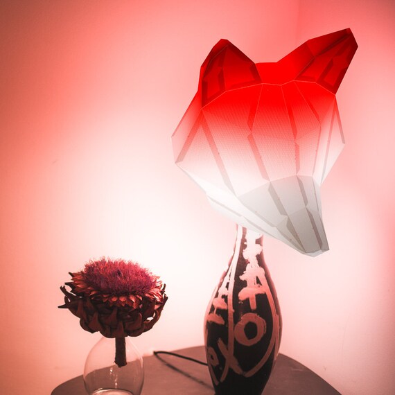 Lighting do it yourself paper lamp shade FOX MEDIUM red gradient Lamp ...