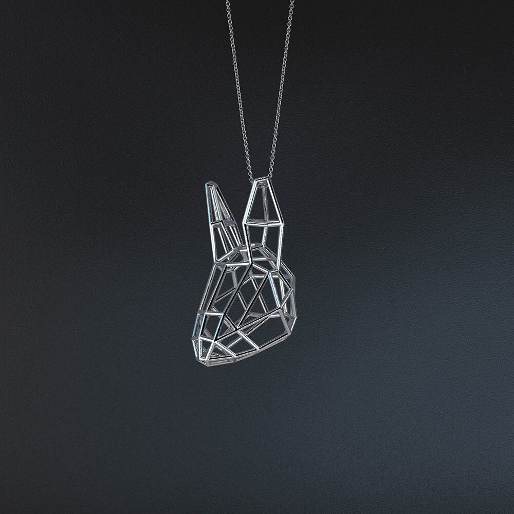 SILVER RABBIT SMALL / Silver Pendant and Silver Chain - Etsy