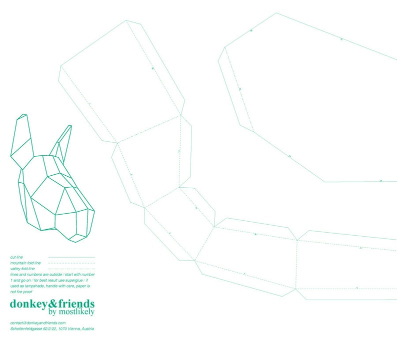 DONKEY MEDIUM / Do It Yourself Paper Lamp Shade - Etsy