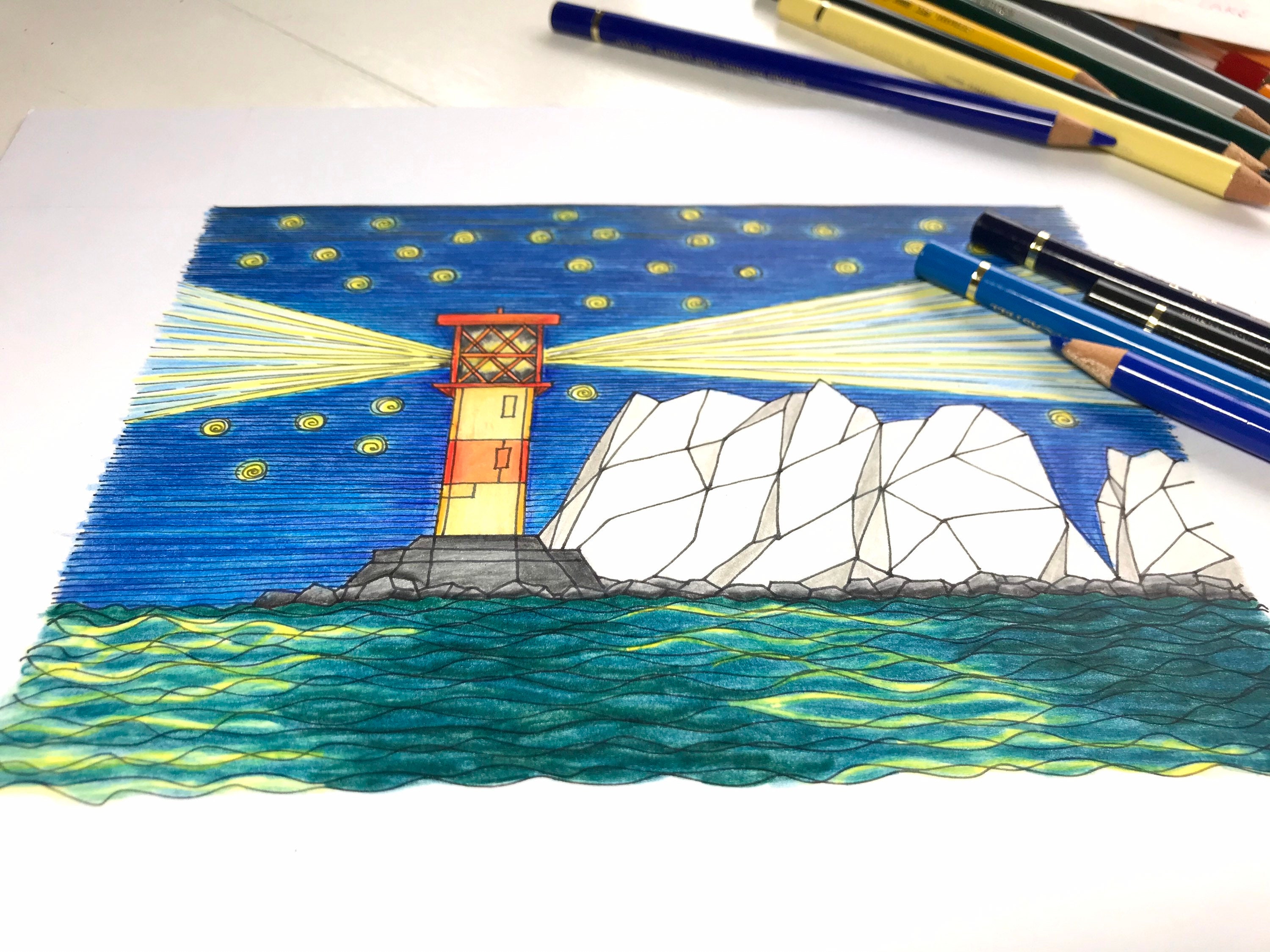 Isle of Wight ART PRINT, the Needles Lighthouse, Iow Artwork, Print of ...