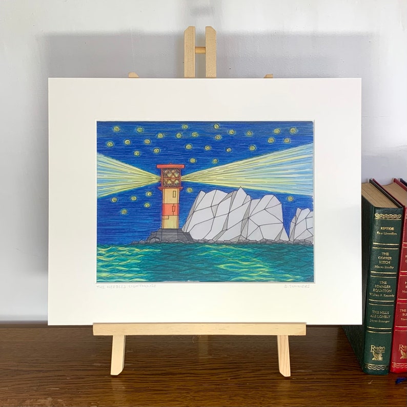 Isle of Wight ART PRINT, the Needles Lighthouse, Iow Artwork, Print of ...
