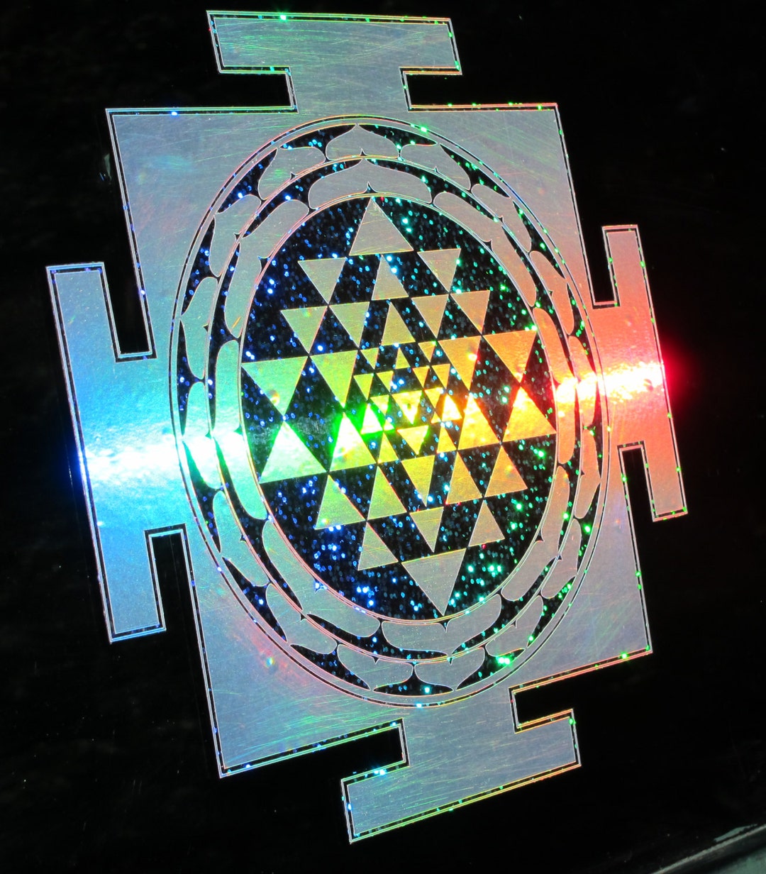 Sri Yantra Sticker/decal Deep Space Rainbow Edition - Etsy