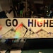 GO HIGHER Vinyl Sticker/ Window Decal- 11.5" X 3.5" Prismatic Rainbow ...