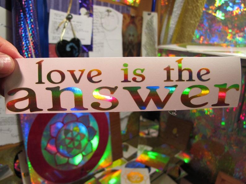 Love is the Answer. Vinyl Sticker/ Window Decal Prismatic - Etsy