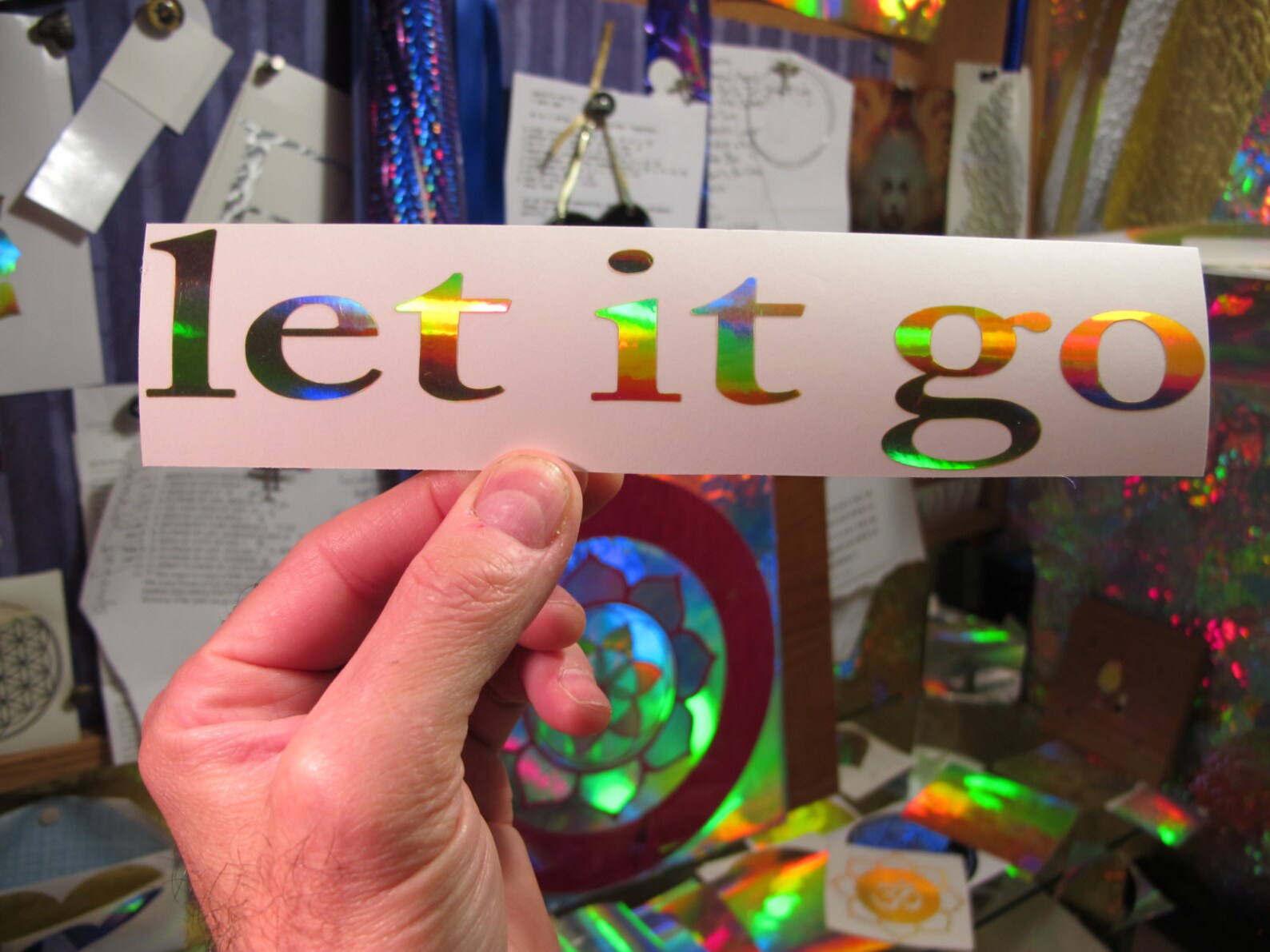 Let it go. Vinyl Sticker/ Window Decal Prismatic Rainbow | Etsy