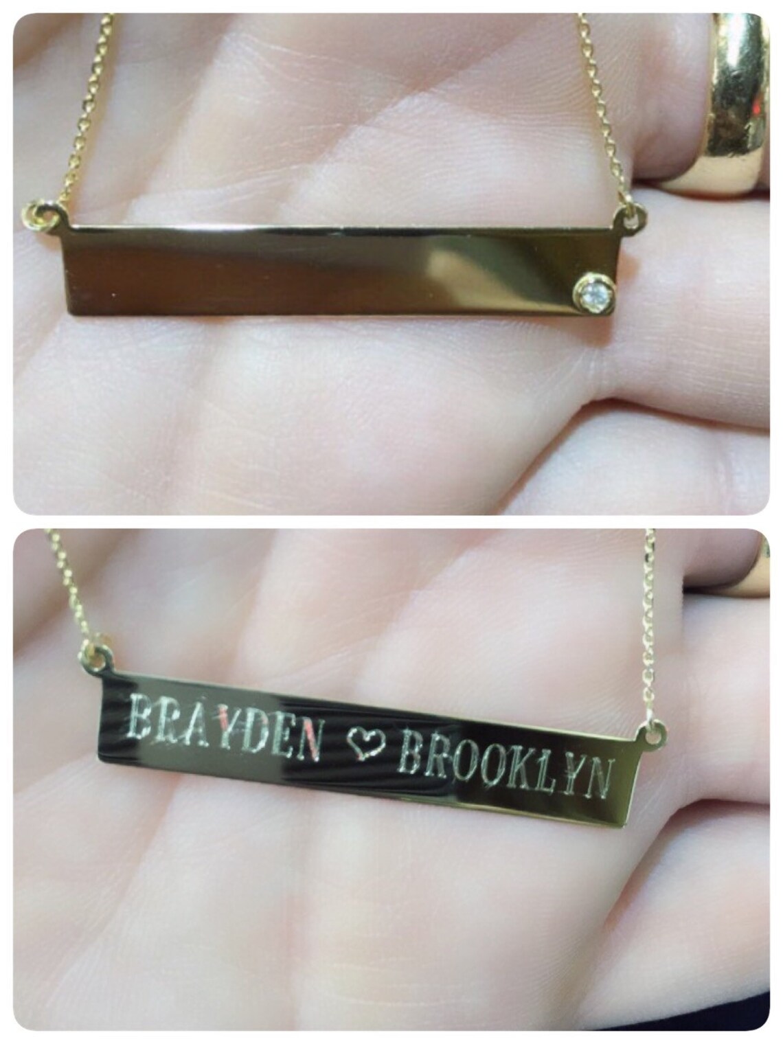 Engraved Personalized Gold Bar - Etsy