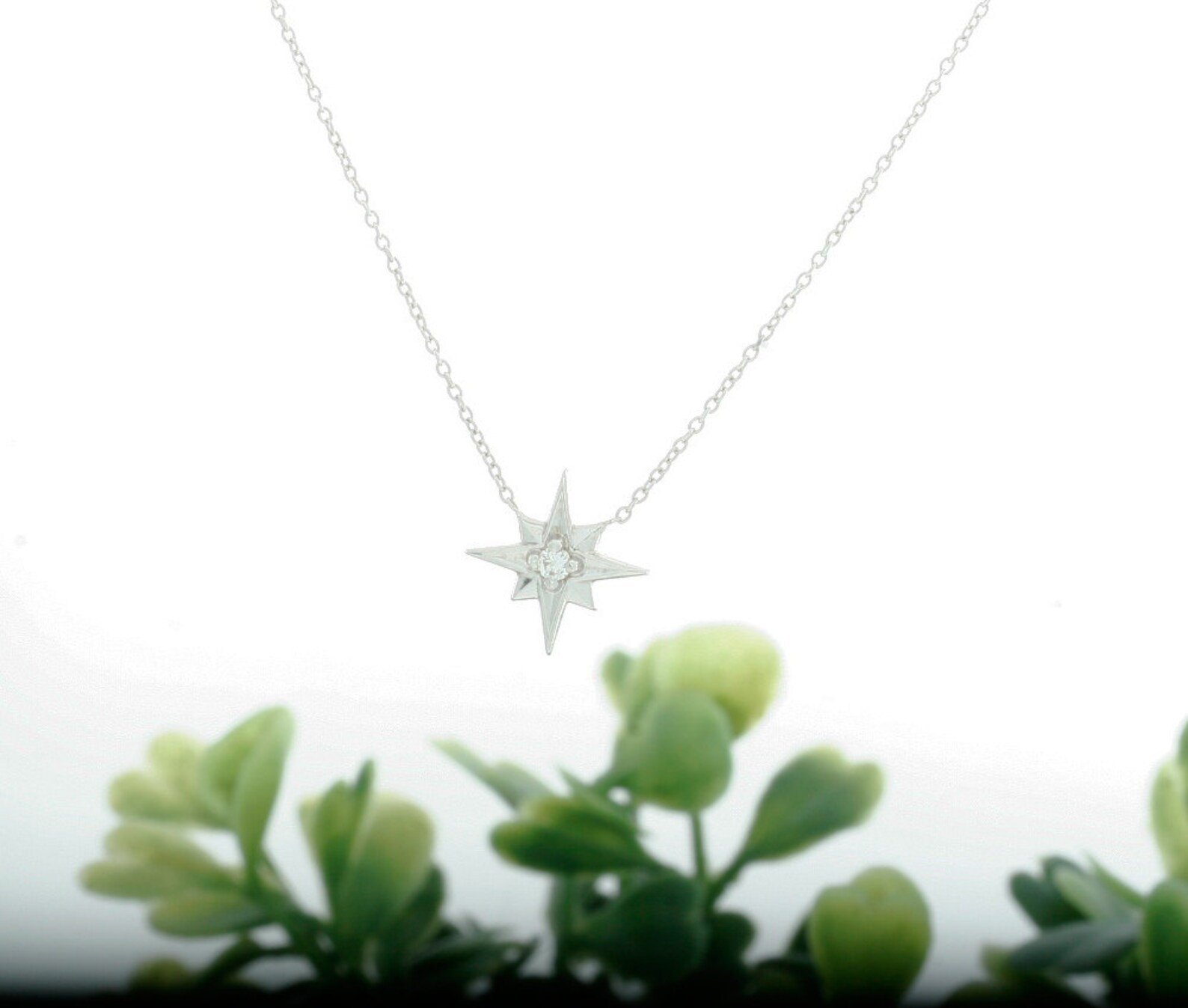 14K White Gold Shooting Star With Single Diamond - Etsy