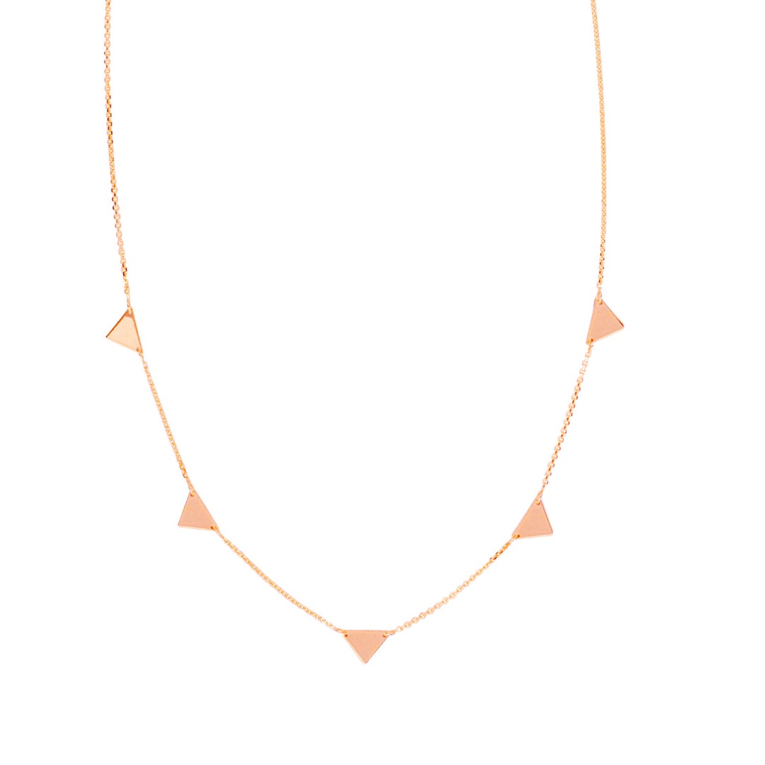 Dainty 14k Gold Spike/triangle/ Pyramid Necklace - Etsy