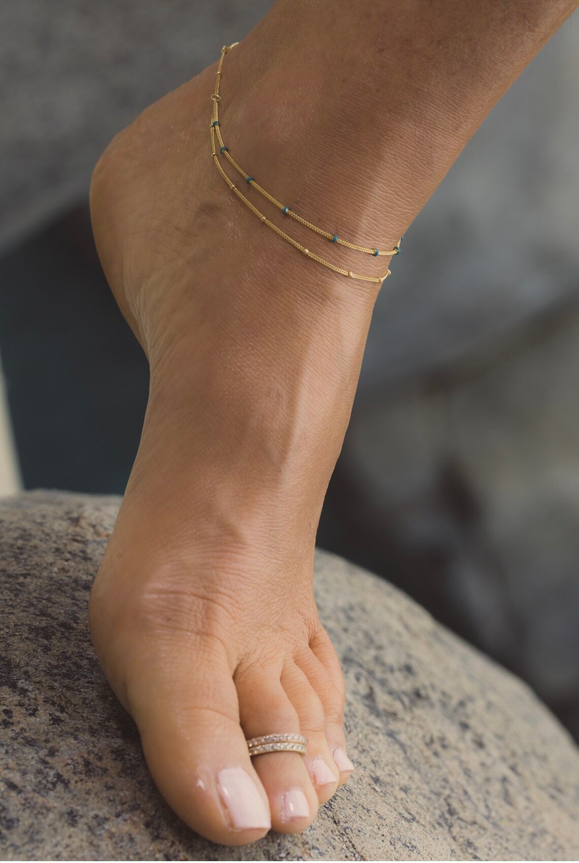 Solid 14K Gold Diamond Toe Ringsummer jewelry birthday | Etsy