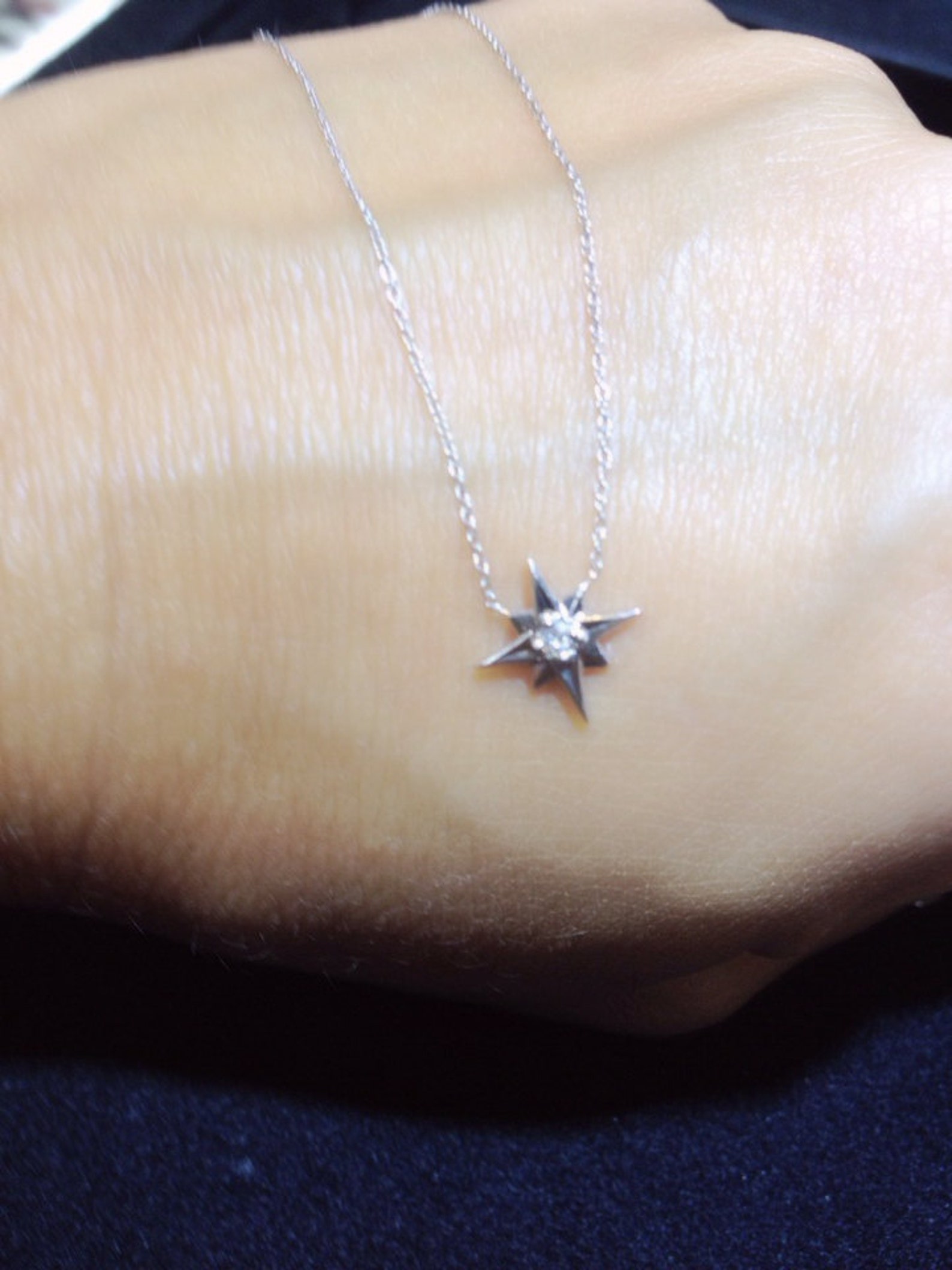 14K White Gold Shooting Star With Single Diamond - Etsy