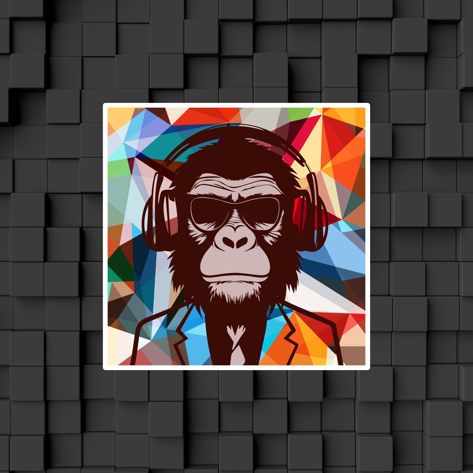 Monkey in A Suit - Sticker - Etsy