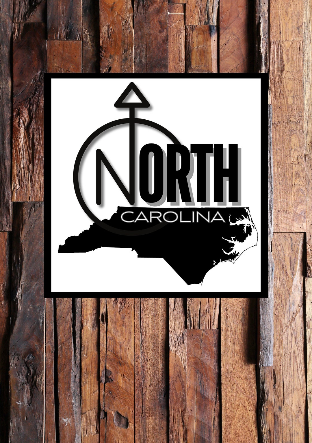 North Carolina Compass Sticker - Etsy