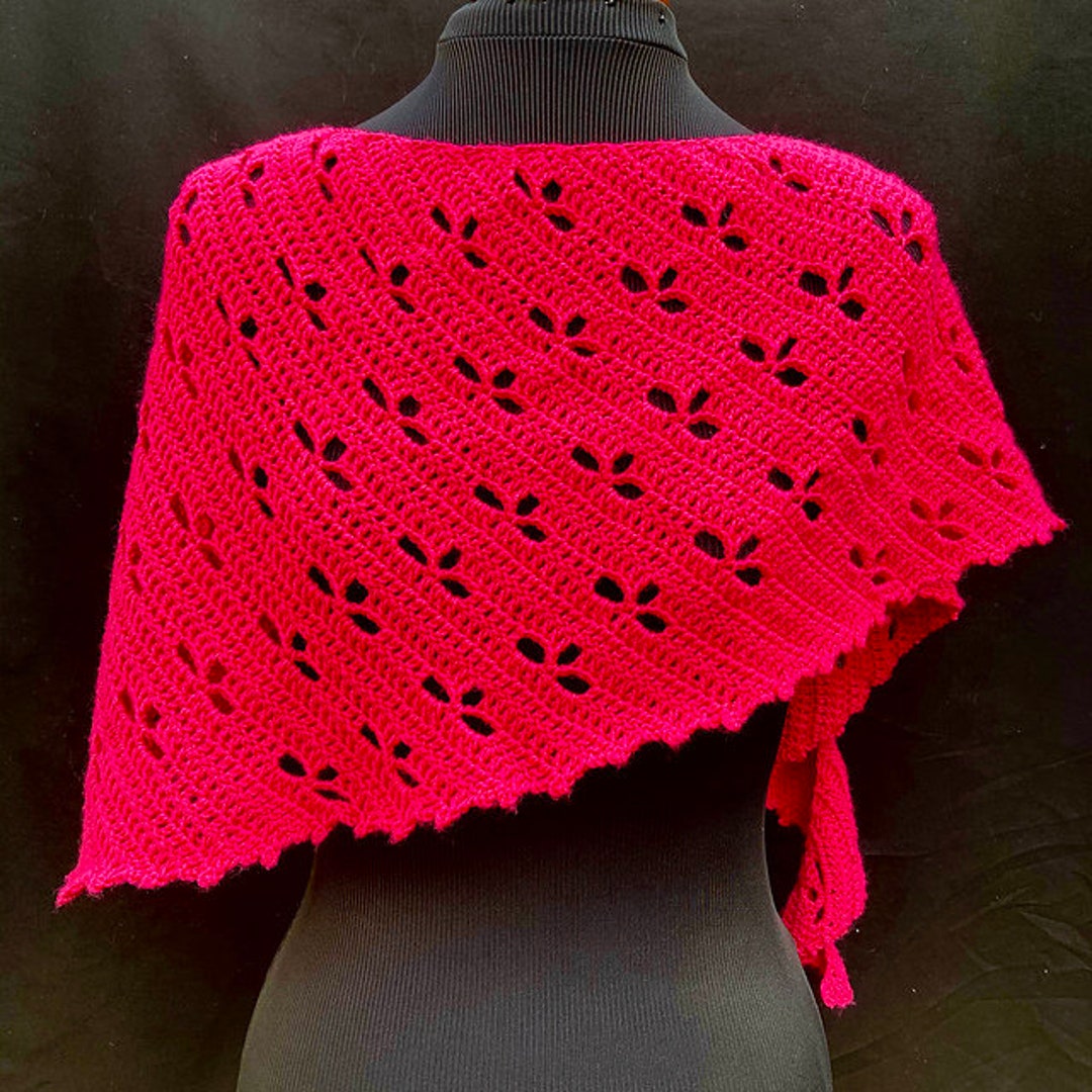 Azalea Shawl, Wrap, Shawlette, Crochet, Crochet Pattern - Etsy