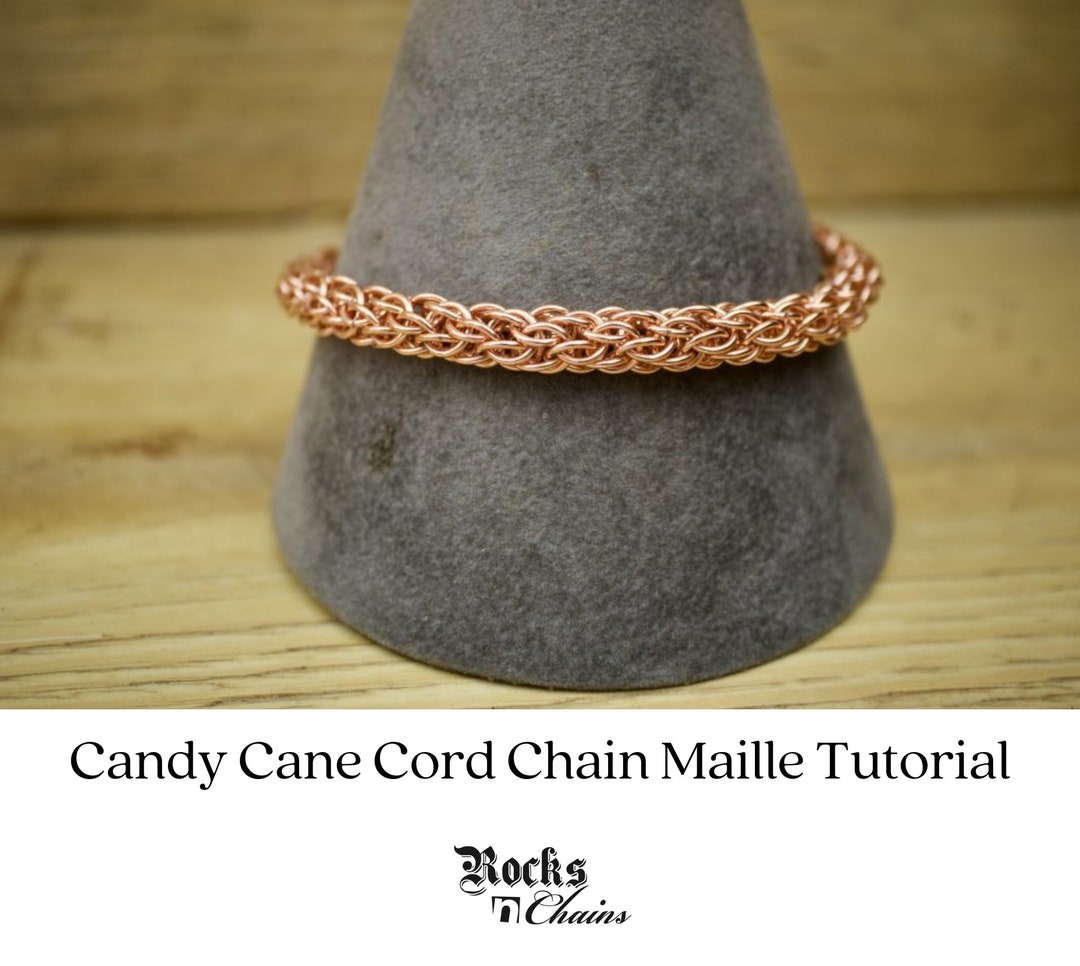Chain Maille Tutorial Candy Cane Cord Chainmaille Jewellery Making PDF ...