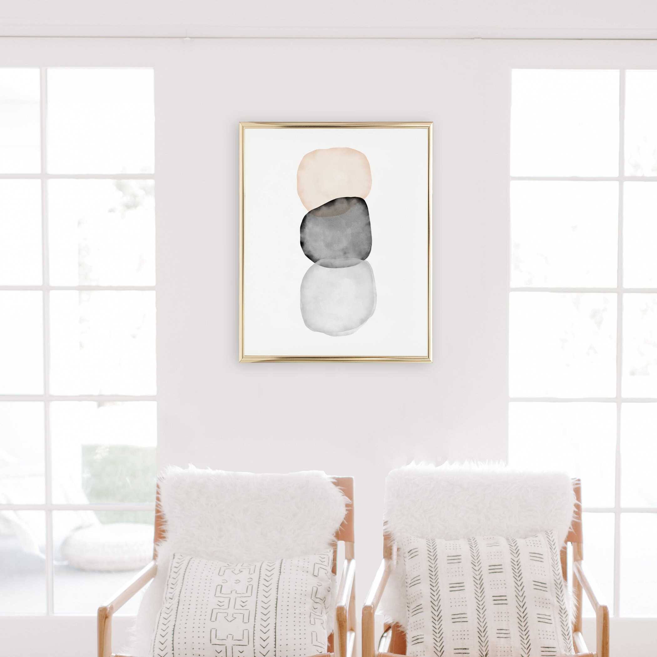 Neutral Abstract Shapes - Printable Wall Art // Downloadable Print ...