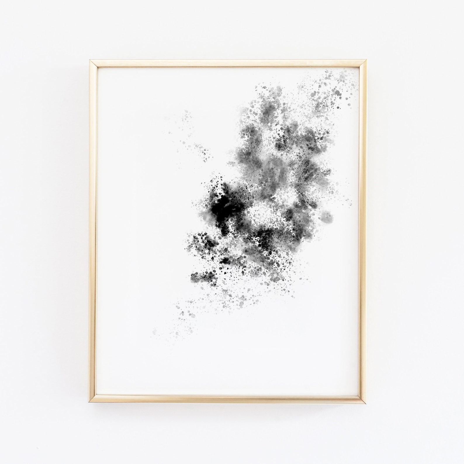 Black Paint Splatter Abstract No. 2 - Printable Wall Art ...