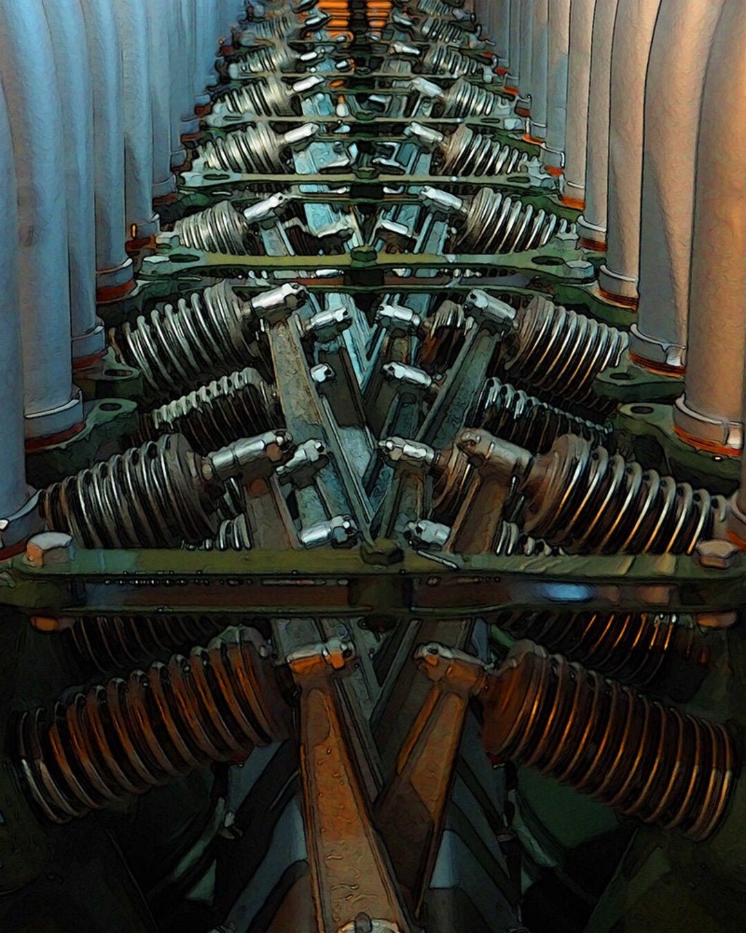 1919 Duesenberg V16 Aircraft Engine - Fine Art Photo - Etsy