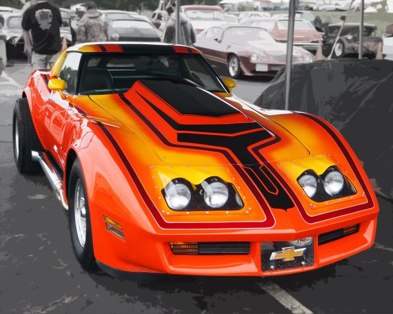 Fine Art Photo Vintage Racing Corvette - Etsy