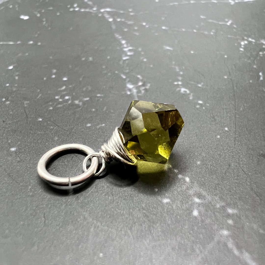 Khaki Swarovski Crystal Bicone 8mm Drop Dangle Charm Pendant - Etsy