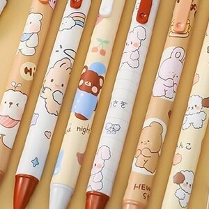 6pcs KAWAII ANIMALS PENS Set Cute Dreamy Brown Coffee Bear - Etsy