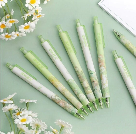 6 Pc KAWAII CUTECORE PENS Mystical Witchy Forest Juk Journal Fairy ...