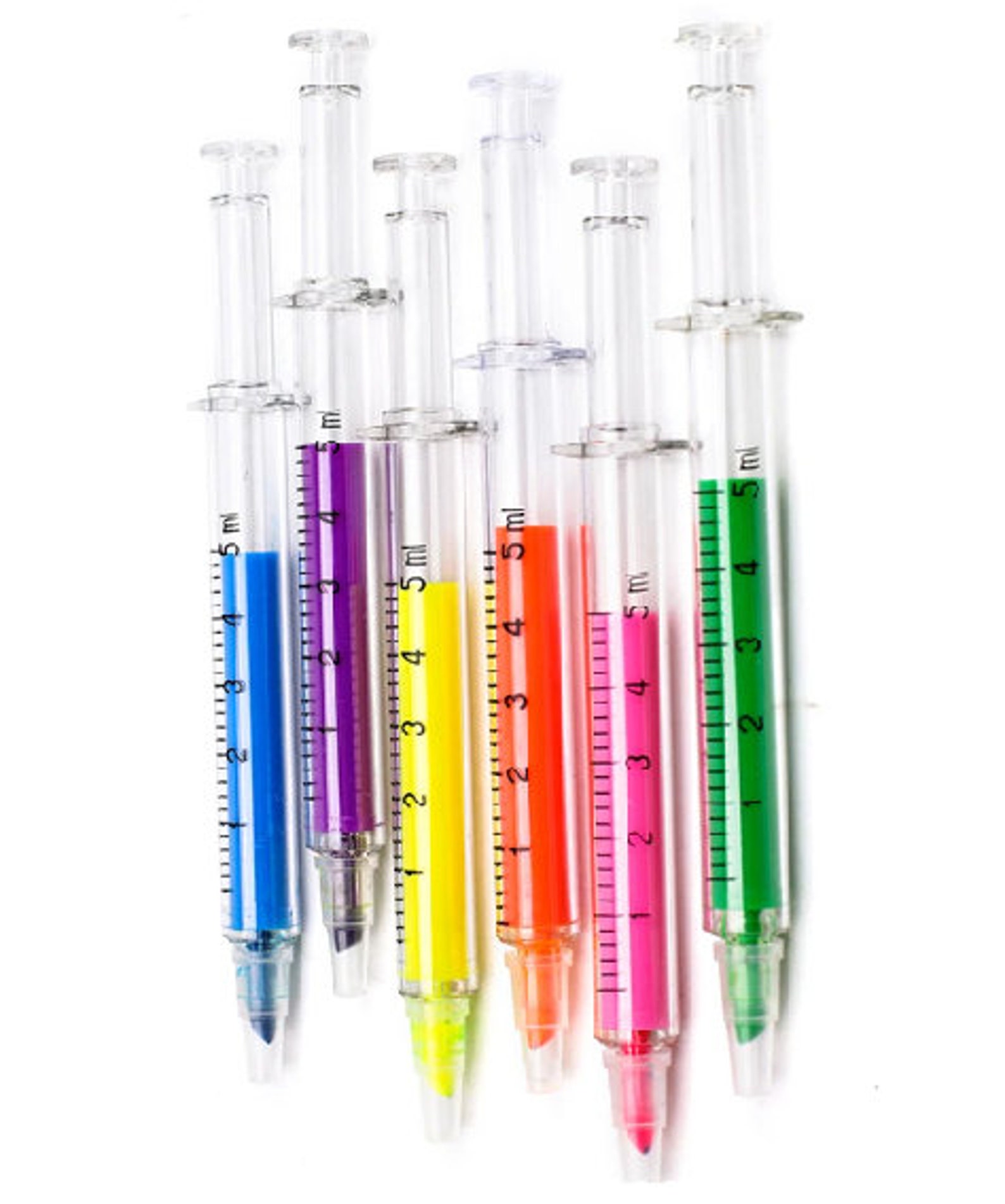 6pcs Art Syringe Pen Markers Aesthetic Coloring Girls Gift Doctor ...
