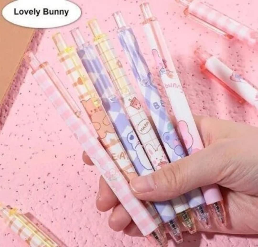 6pcs AESTHETIC CUTE PENS Kawaii Animals Girl Tween Office Room - Etsy
