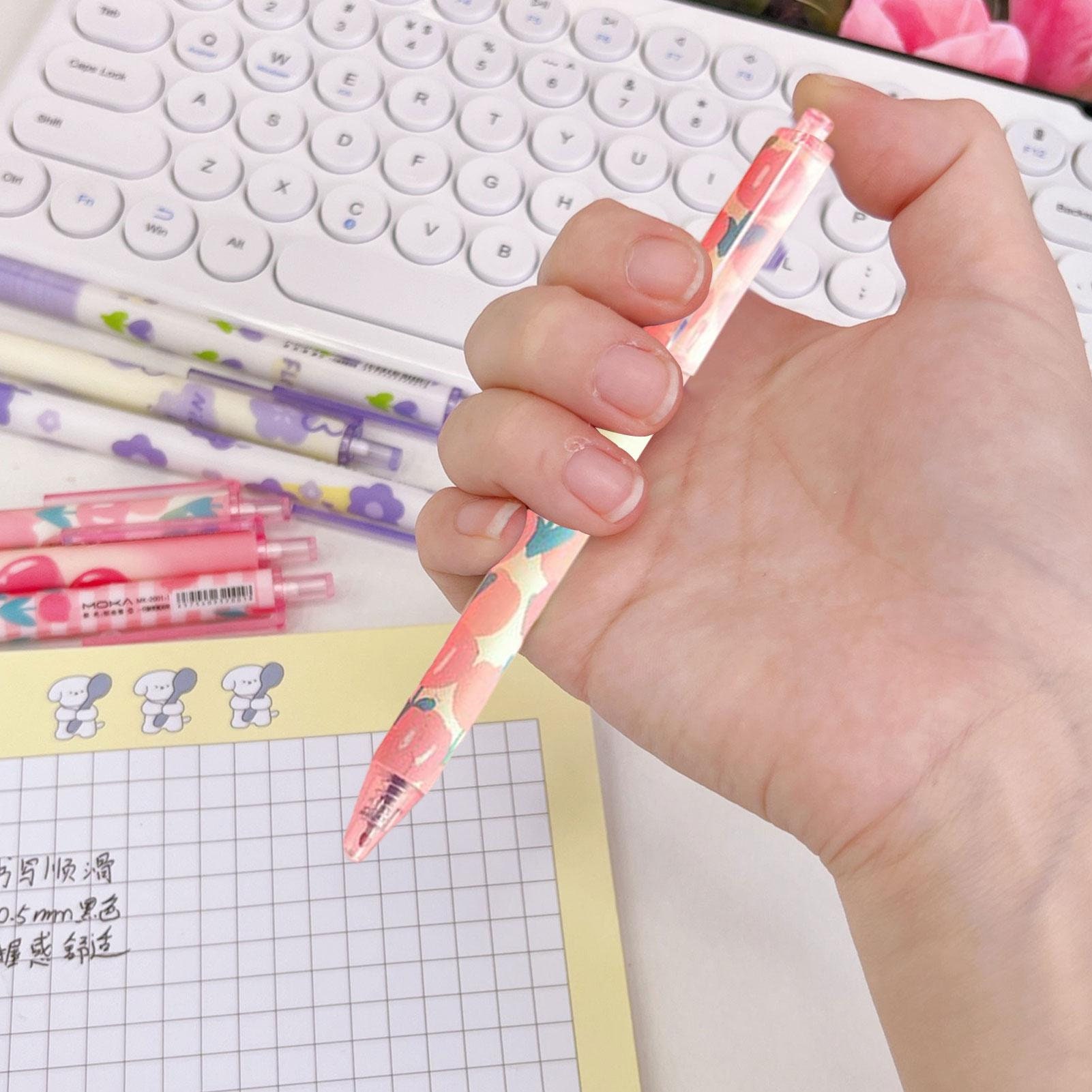 4pc TULIP PEN SET Cute Aesthetic Pretty Flower Fancy Signature Fantasy ...