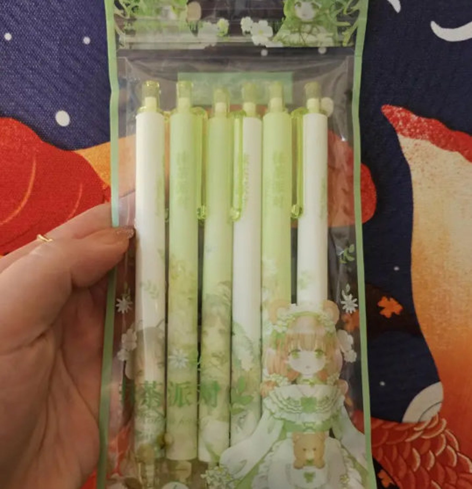 6 Pc KAWAII CUTECORE PENS Mystical Witchy Forest Juk Journal Fairy ...