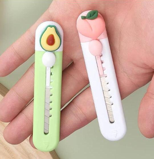KAWAII BOX CUTTER Cute Letter Opener Office Gift Women Friend Peach ...