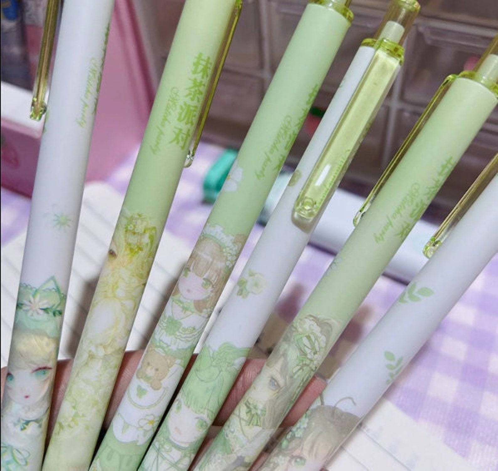 6 Pc KAWAII CUTECORE PENS Mystical Witchy Forest Juk Journal Fairy ...