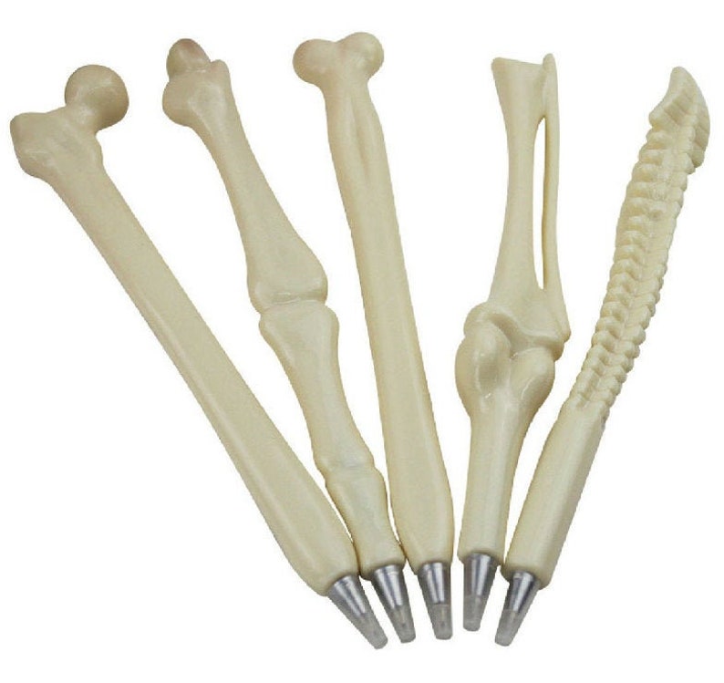 5pcs BONE PENS SET Stationery Them Bones Weird Skeleton Pen | Etsy
