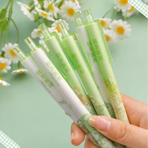 6 Pc KAWAII CUTECORE PENS Mystical Witchy Forest Juk Journal Fairy ...