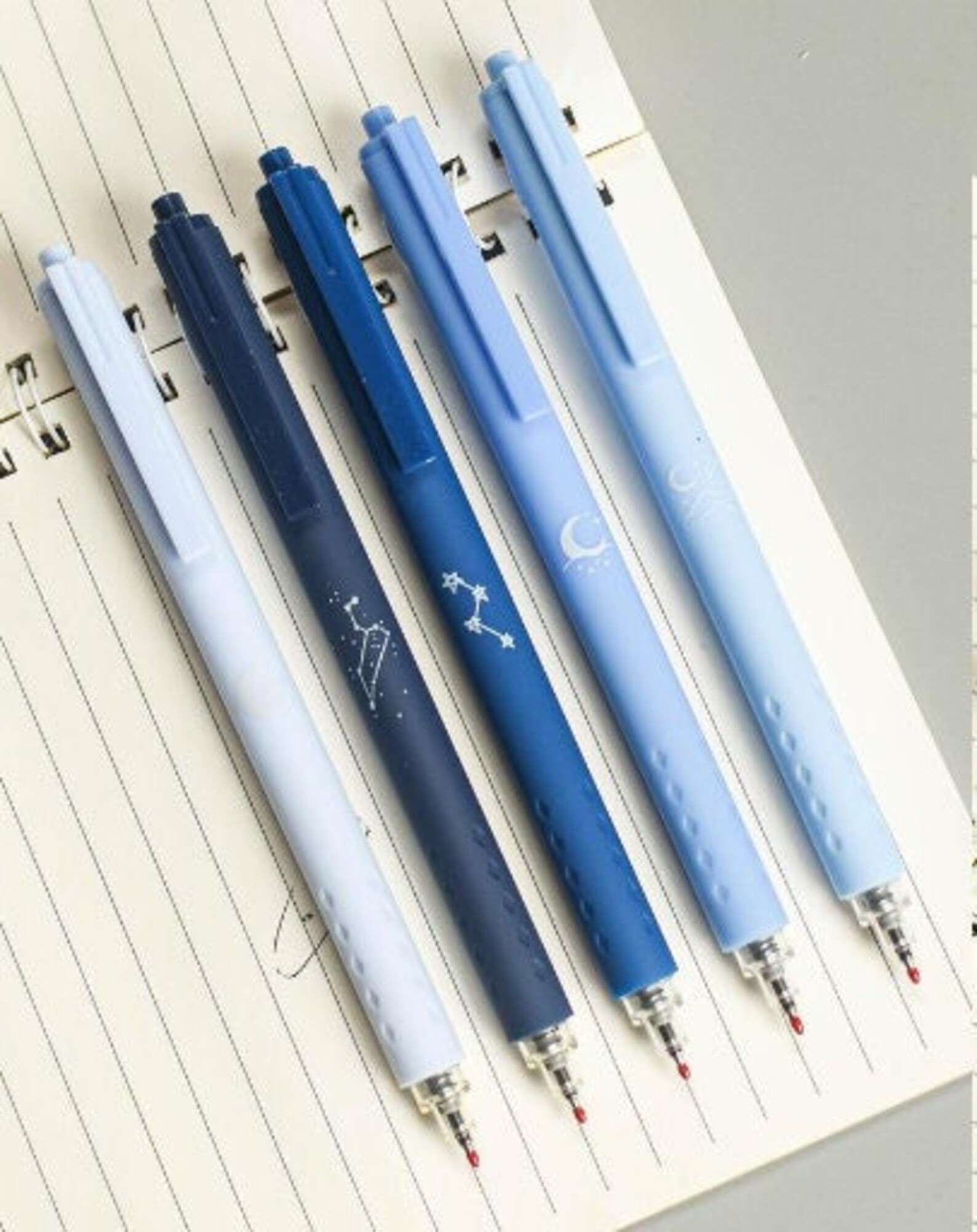 5pcs MOON STARS PENS Constellation Universe Gifts Aesthetic Moonlight ...