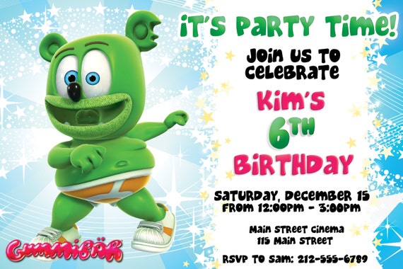 Items similar to Gummibär (The Gummy Bear) CUSTOM Printable Birthday ...