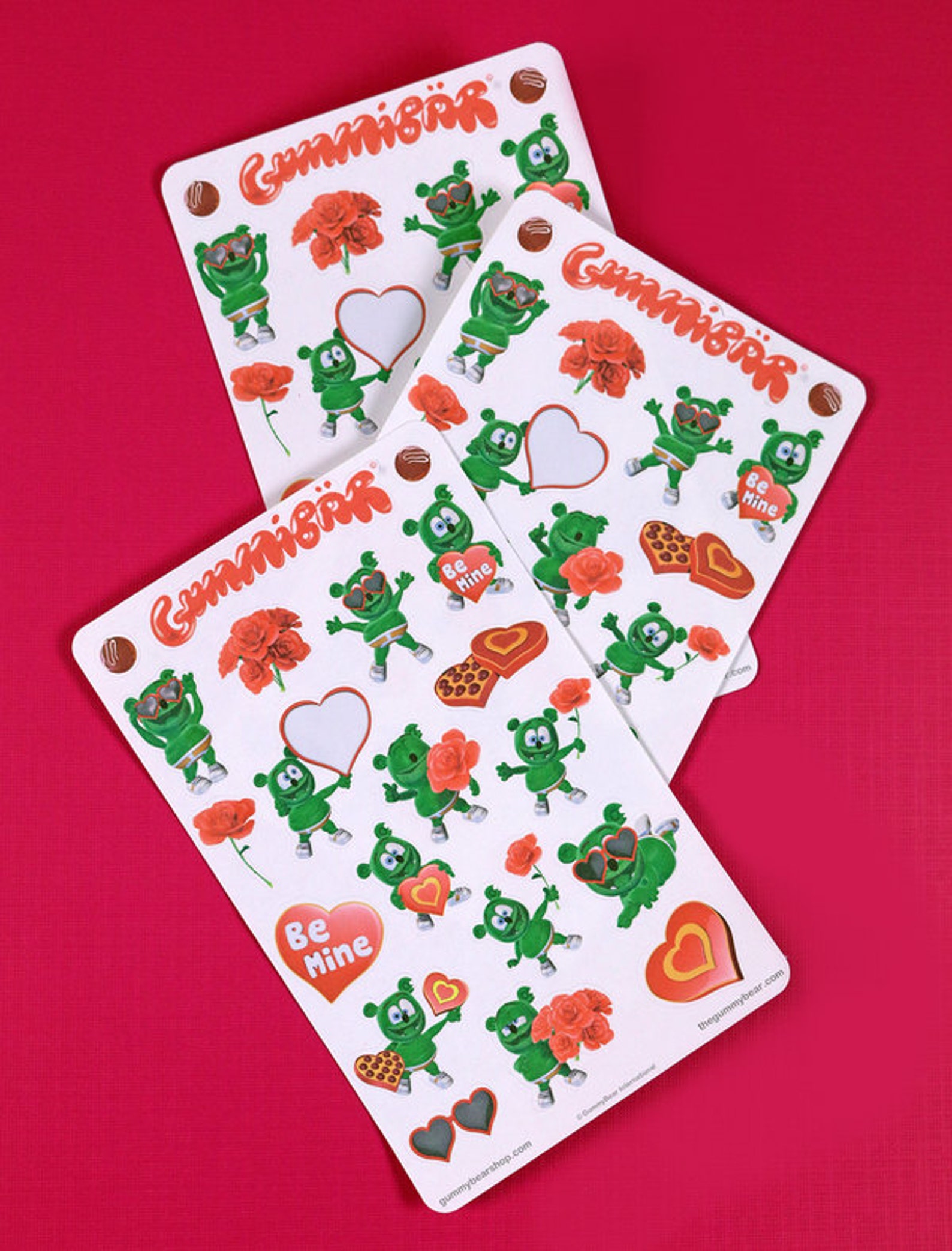 Gummibär (the Gummy Bear) Valentine's Day Sticker Sheets ~ Hearts and ...