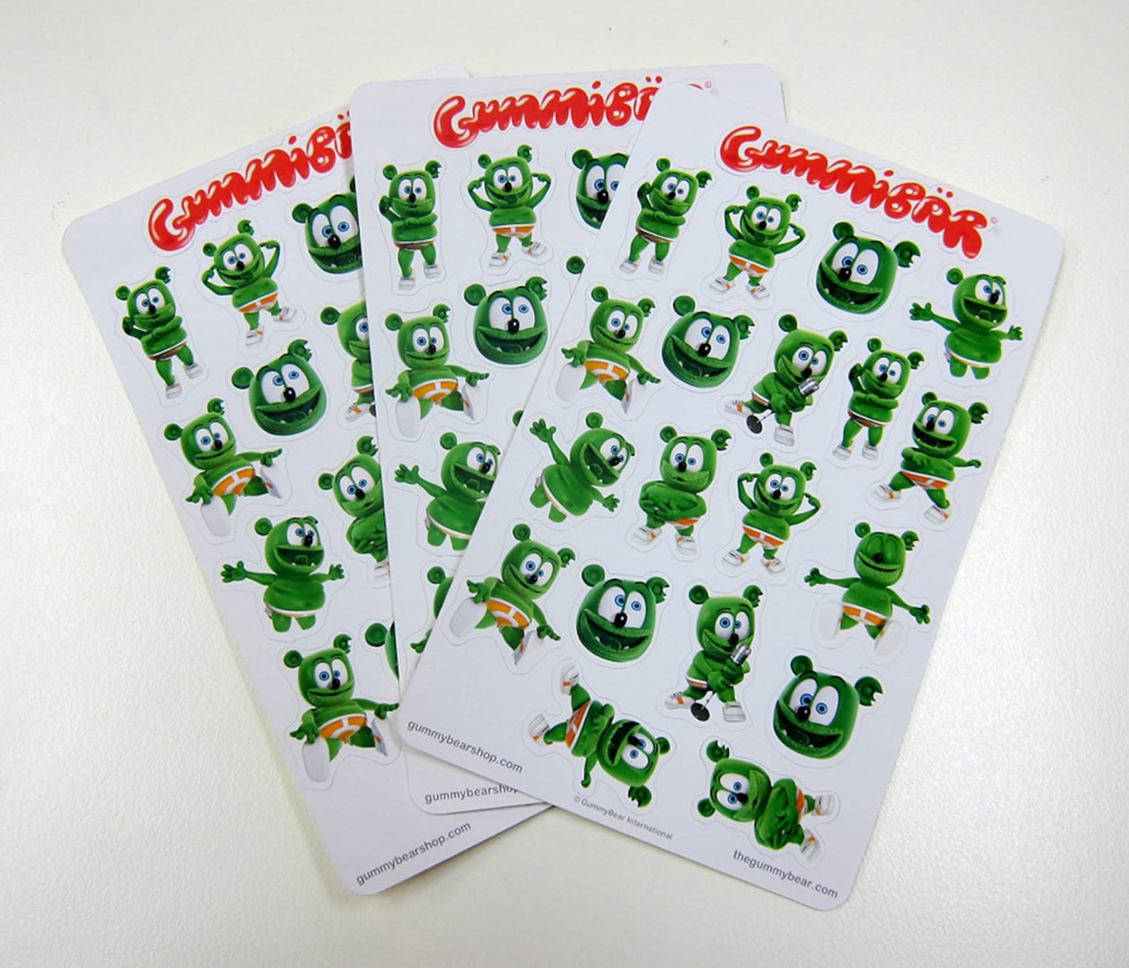 Gummibär (the Gummy Bear) Sticker Sheets ~ 3 Sheets ~ 60 Stickers ...