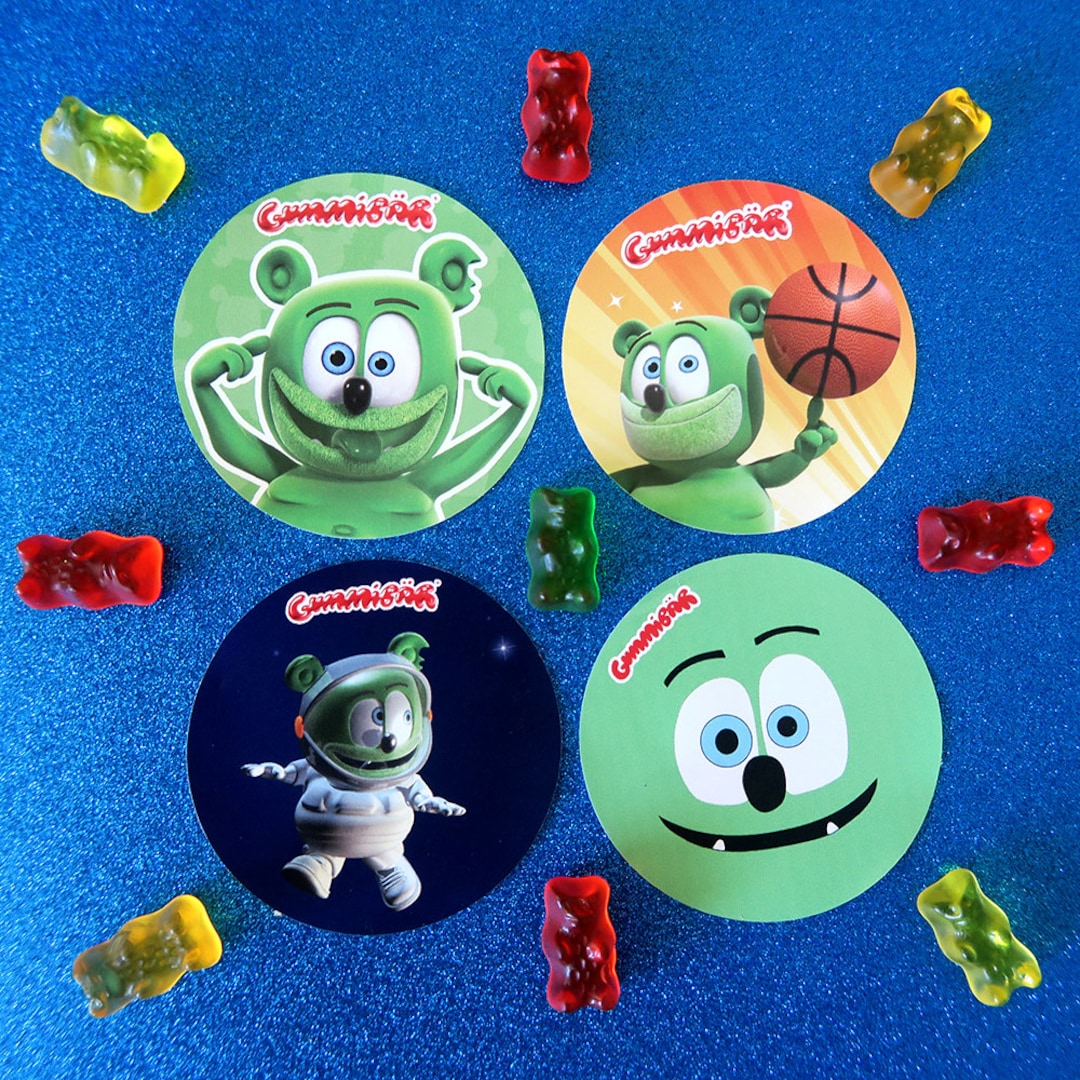 Gummibär (the Gummy Bear) Sticker Set ~ 4 Stickers - Etsy