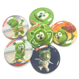 Gummibär (the Gummy Bear) 6 Button Set ~ Collectible Pins ~ Cute ...