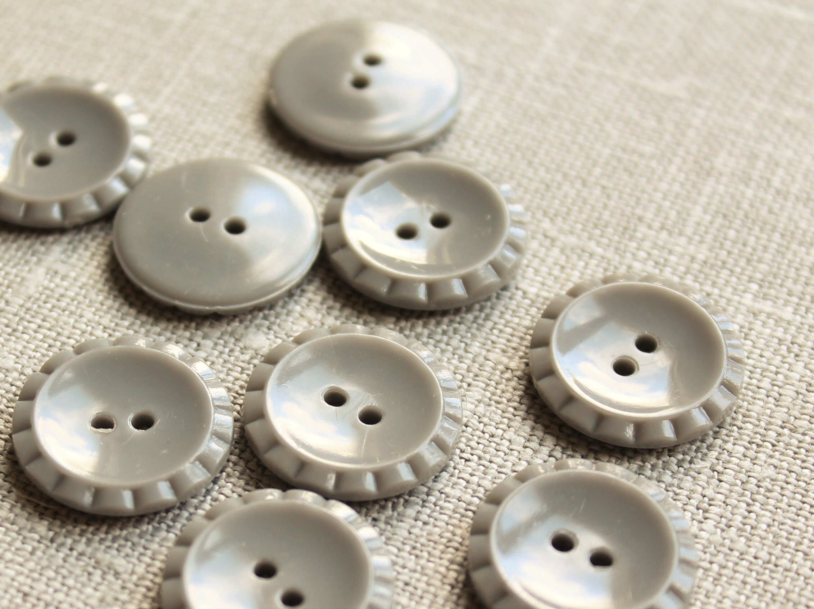 Vintage Grey Buttons From the 50's - Etsy UK