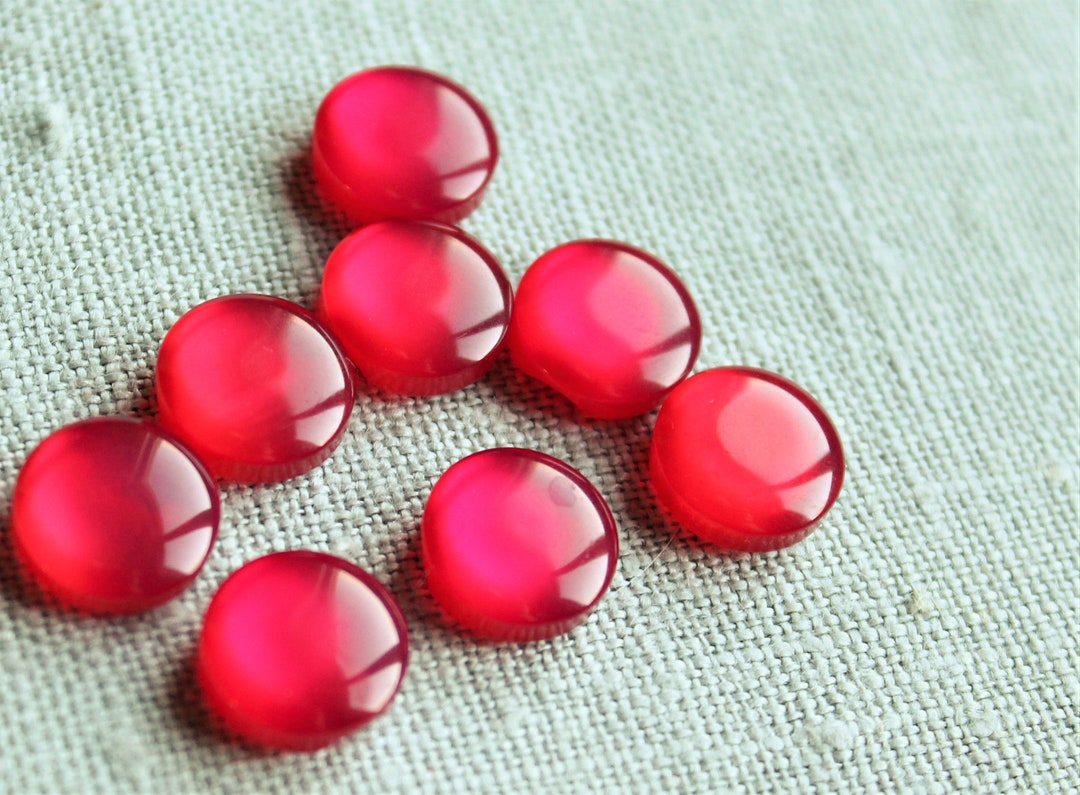 Red Shiny Buttons, 10 Pcs - Etsy