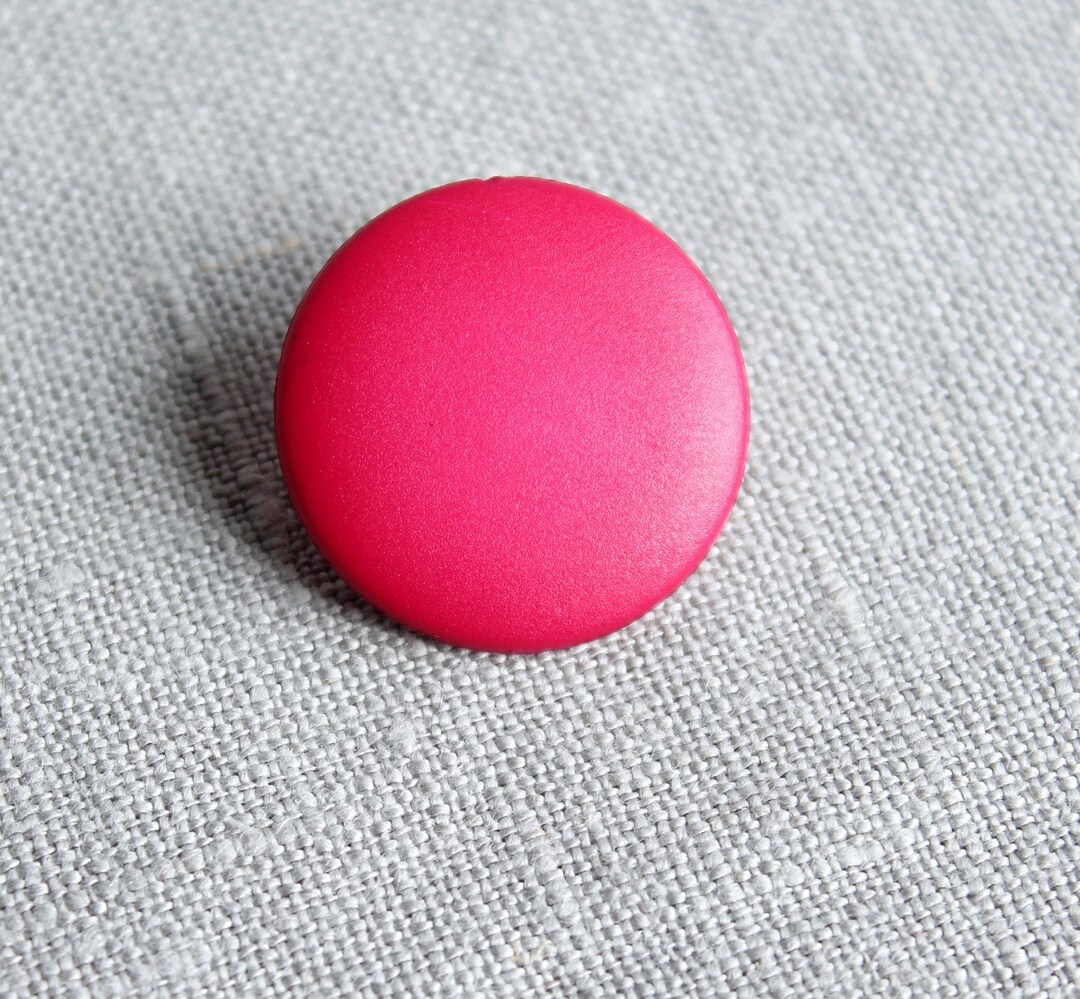 Vintage Bright Pink Button - Etsy