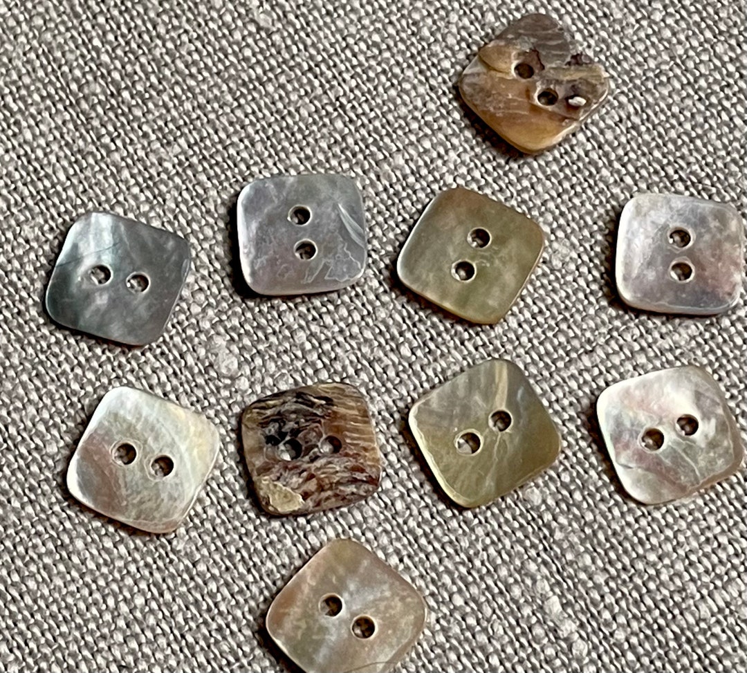 White Square Pearl Buttons - Etsy