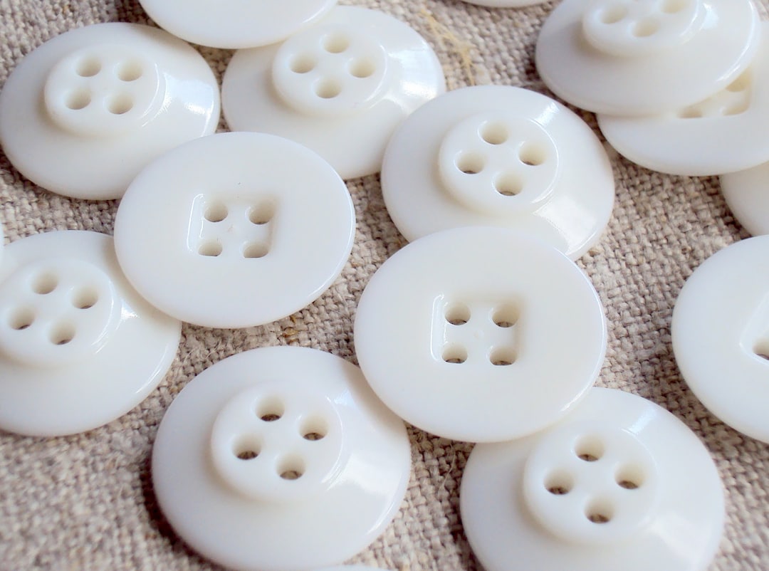 Vintage White Buttons From the 50's - Etsy