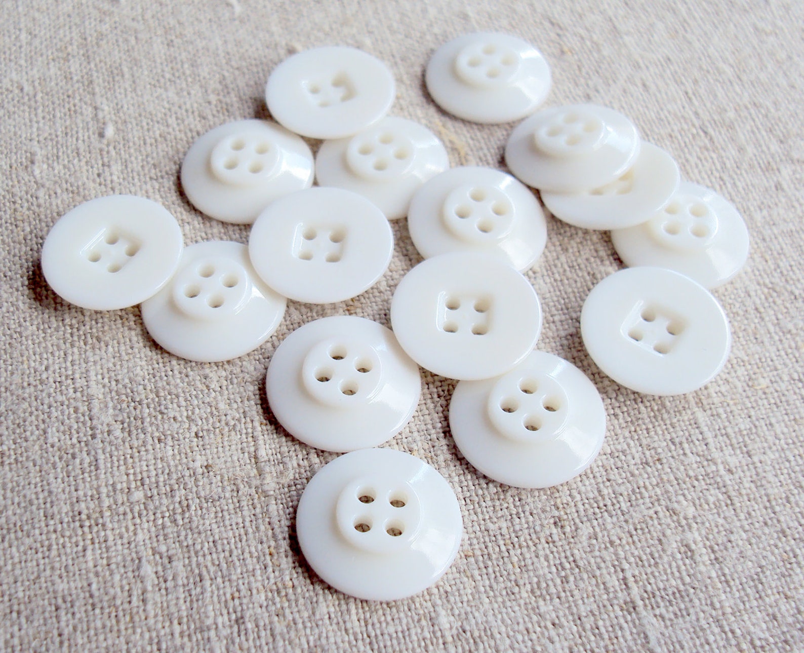 Vintage White Buttons From the 50's - Etsy